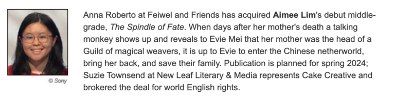 Feiwel and Friends has acquired Aimee Lim’s debut middle-grade, The ...